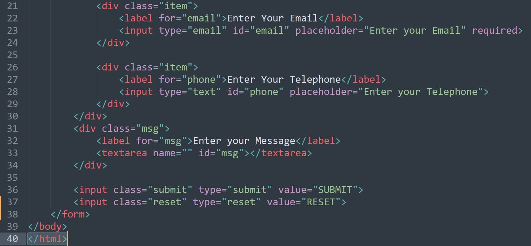How To Create A Contact Form